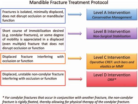 Summary Of Mandible Fracture Treatment Protocol Cref Closed Reduction