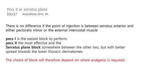 Pecs Block Serratus Plane Block With Literature Review When And How Pptx