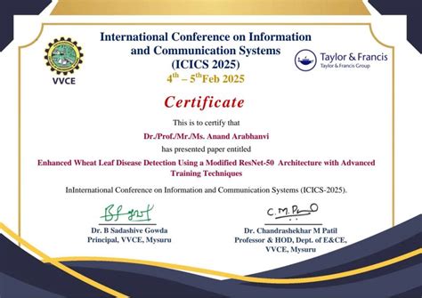research deeplearning taylorandfrancis icics2025 anand arabhanvi