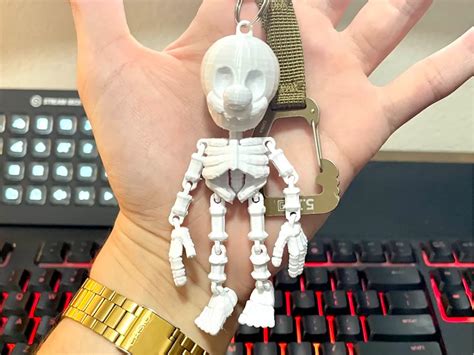 Articulated Skeleton Mario Keychain By Chase Curtis Makerworld