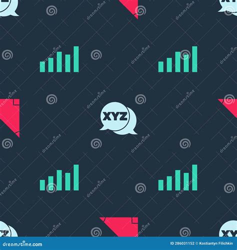 Set Triangle Math XYZ Coordinate System And Graph Schedule Chart Diagram On Seamless Pattern