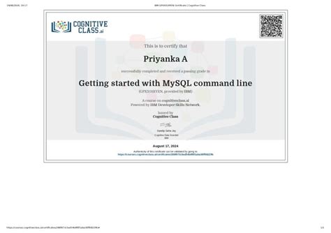 Priyanka A On Linkedin Mysql Databasemanagement Learningjourney Ibm Cognitiveai