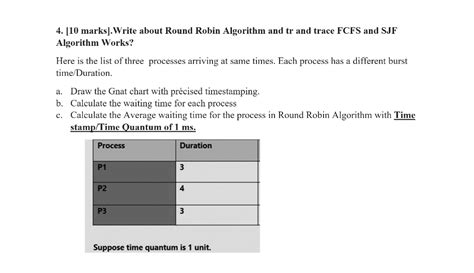 Solved 2 7 Marks Write Short Note On CPU Scheduling Chegg Com