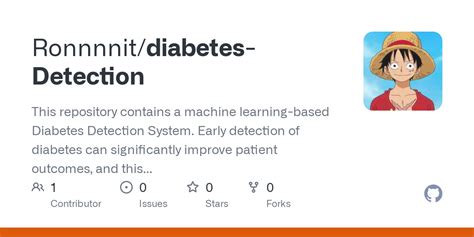 diabetes detection diabetes ipynb at main · ronnnnit diabetes detection