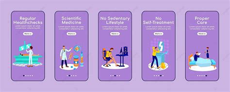 Vector Template For Flat Mobile App Screen Introducing Healthy