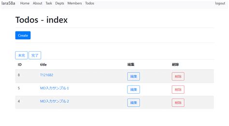 laravel 5 8 で、todo機能、markdown表示対応｜knaka tech blog