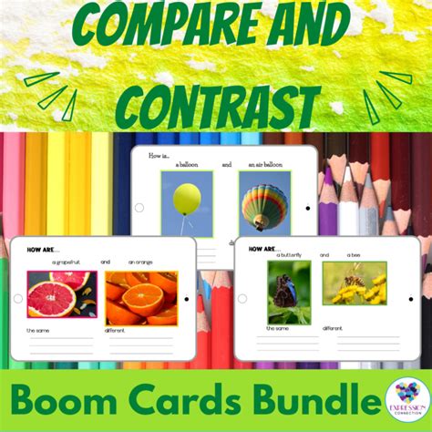 Compare And Contrast Two Picture Objects Boom Cards Bundle Made By Teachers