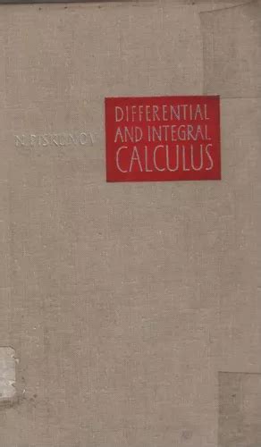 Livro Differential And Integral Calculus N Piskunov MercadoLivre