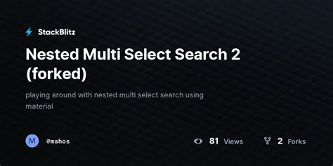 Nested Multi Select Search 2 Forked Stackblitz