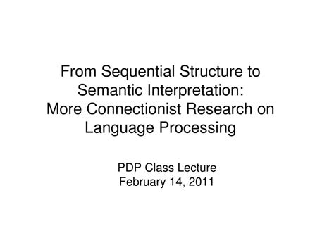 PPT PDP Class Lecture February 14 2011 PowerPoint Presentation Free Download ID 6527697