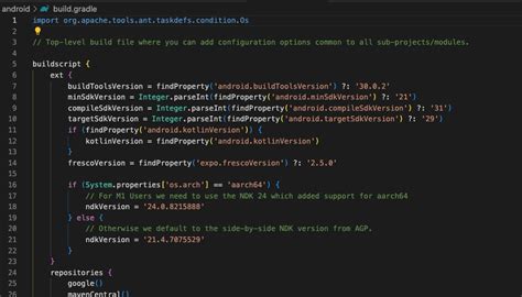 CompileSdkVersion To Be Set To Or Higher For Dependencies Issue Expo Expo
