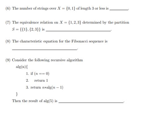 Solved 6 The Number Of Strings Over X 01 Of Length 3