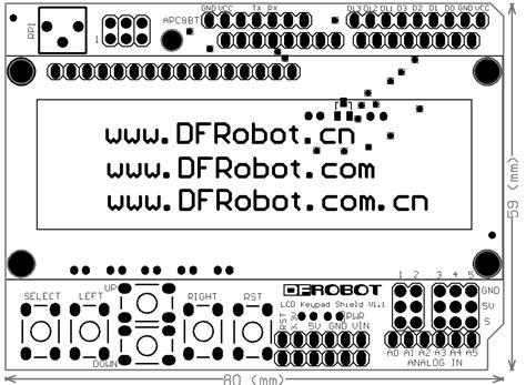 Dfrobot Gravity 1602 Lcd Keypad Shield For Arduino Opencircuit