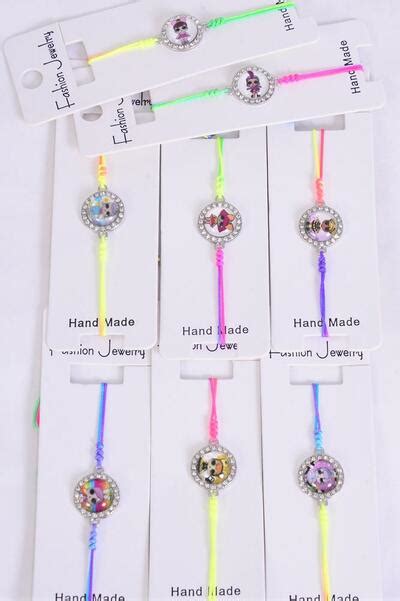 Bracelet Lol Doll Gradient Tiedye Strings Multi 12 Pcs Dozen Pull