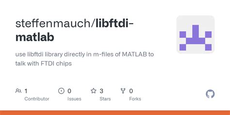 GitHub Steffenmauch Libftdi Matlab Use Libftdi Library Directly In M Files Of MATLAB To Talk