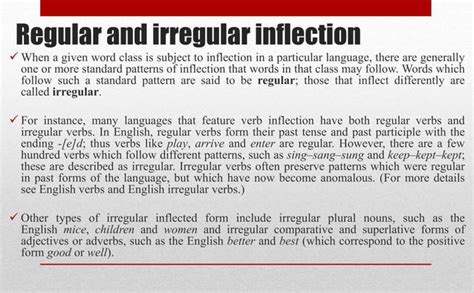 Derivational Vs Inflectional Morphology Pptx Geology Science