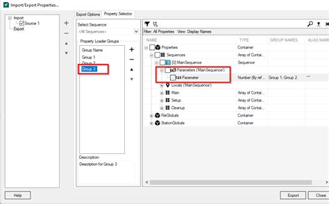 import export properties copy a existing group ni community