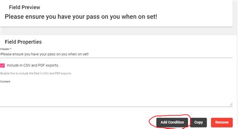 forms adding display conditions setconnect help center