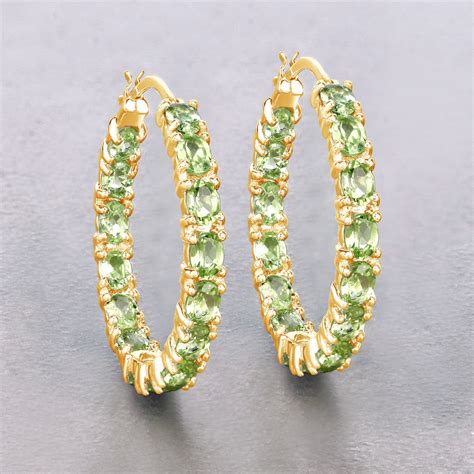 Peridot Earrings Genuine Peridot Earrings Sterling Silver Peridot