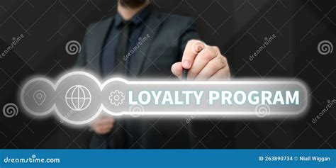 sign displaying loyalty program word for marketing effort that provide