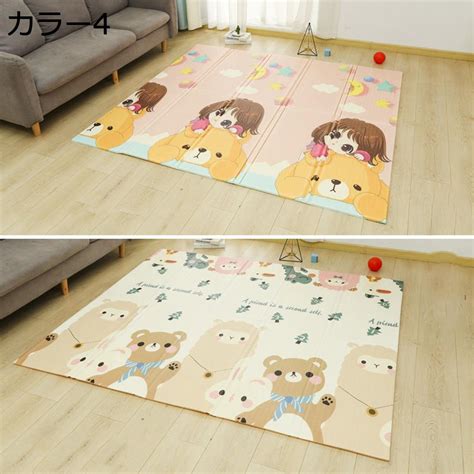 楽天市場ベビープレイマット 両面使用可 軽量 滑り止め 防水防汚 厚手 薄手 おしゃれ 可愛い 赤ちゃん 幼児 プレイマット 敷物 携帯