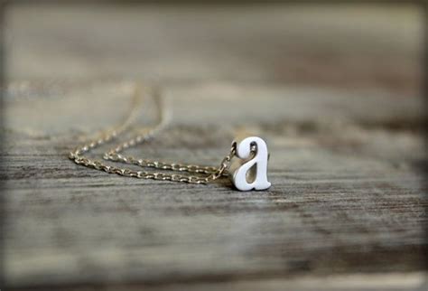 Lowercase Initial Necklace Available In Silver Gold Or Rose Gold