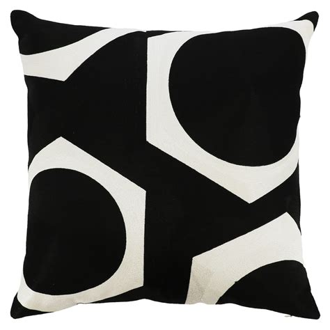 Jonathan Adler X Michaels 20 Black And White Big Dots Embroidered Pillow