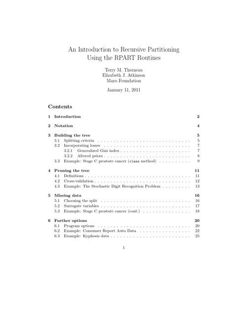 Introduction To Rpart Pdf Cross Validation Statistics Ploidy