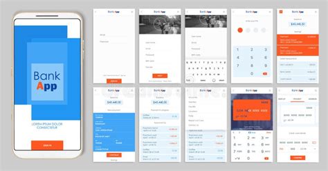 Banking App Ui Kit For Responsive Mobile App Or Website With Different