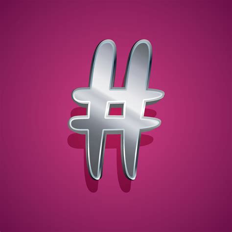 3d illustration of hash tag 21735551 vector art at vecteezy