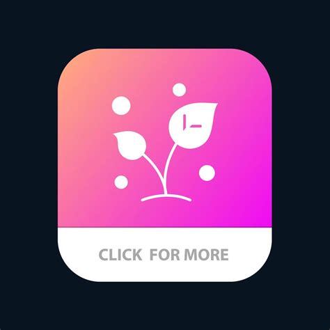 Leaf Nature Spring Sprout Tree Mobile App Button Android And Ios Glyph