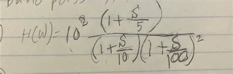 Solved Draw Bodeplot For Transfer Function Draw Bodeplot And