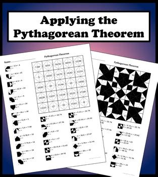 Pythagorean Theorem Color Worksheet By Aric Thomas TpT