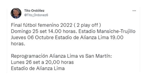 Alianza Lima Vs San Martín Nueva Programación Del Partido Por Fecha 13 De Torneo Clausura Infobae