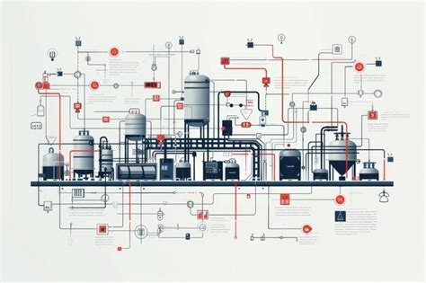 Premium Photo Industrial Pipe Network Design With Equipment Schematics