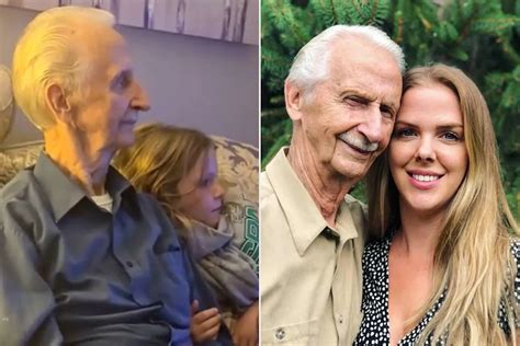 7 Year Old Girl Shares Final Cuddle With Great Grandfather Before He