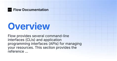 Overview Flow Documentation