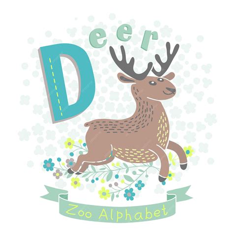 Premium Vector Letter D Deer