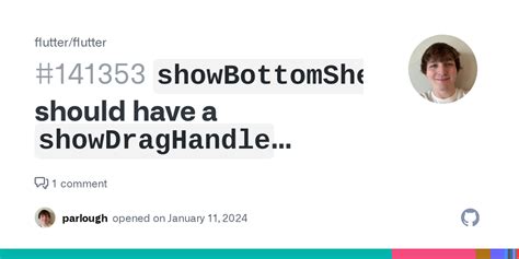 `showbottomsheet` Should Have A `showdraghandle` Option Like
