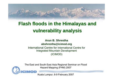 pdf flash floods in the himalayas and vulnerability analysis
