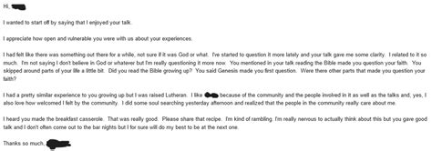 When I Got This Email I Realized That I Have Not Fully Gotten Rid Of My Religious