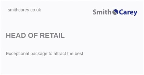 Mark Smith On Linkedin Head Of Retail Smithcarey
