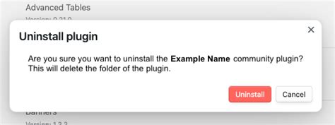 Identify The Community Plugin In The Uninstall Plugin Confirmation Message To Help Avoid