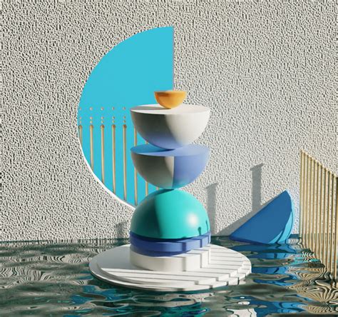 abstract figures 3d modeling 3d animation blender behance