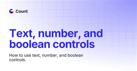 Text Number And Boolean Controls Count