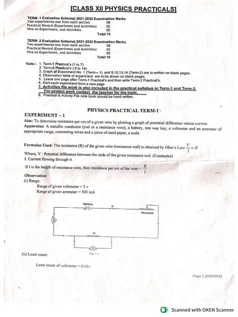 physics lab experiment 2024 25 pdf