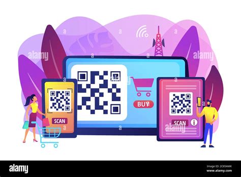 QR Code Concept Vector Illustration Stock Vector Image Art Alamy