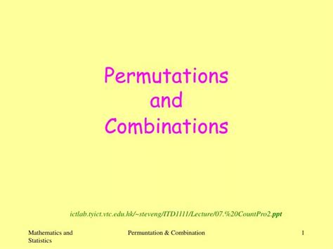 Ppt Permutations And Combinations Powerpoint Presentation Free Download Id5528642