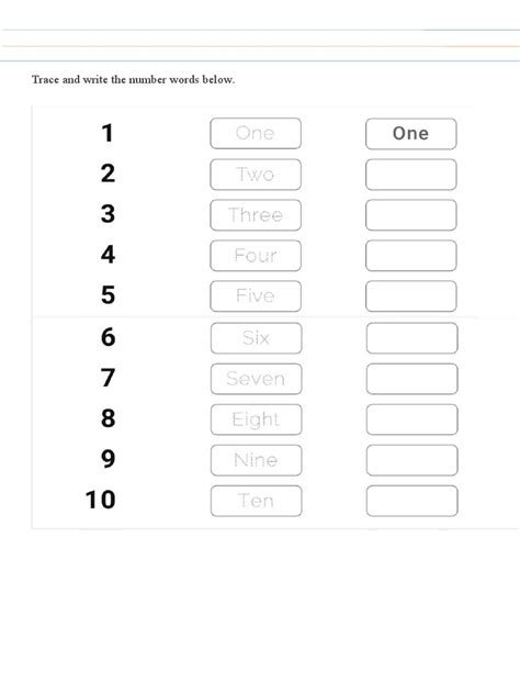 learning to write number words a guide to tracing and writing out