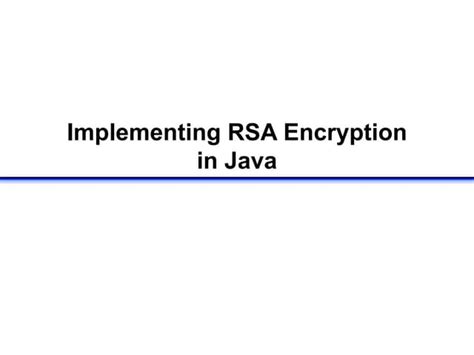 Implementing The Encryption In The Javappt
